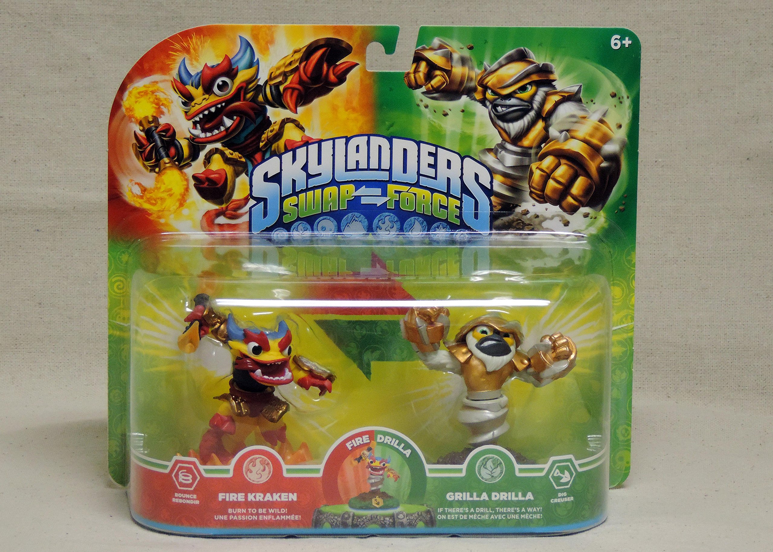 Skylanders Swap Force 2 Pack (Swap-Able) Fire Kraken & Grilla Drilla