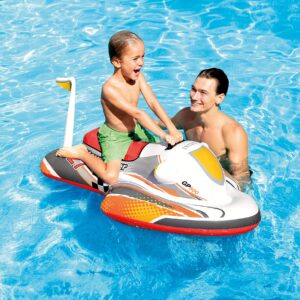 INTEX Wave Rider Inflatable Pool Float: Pool Toy For Kids – Heavy-Duty Handle – 88lb Weight Capacity – 46" x 30.5" – For Ages 3+