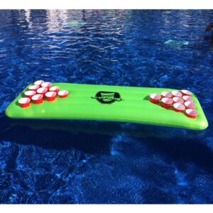 GoPong Pool Pong Table, Inflatable Floating Beer Pong Table, Includes 3 Pong Balls