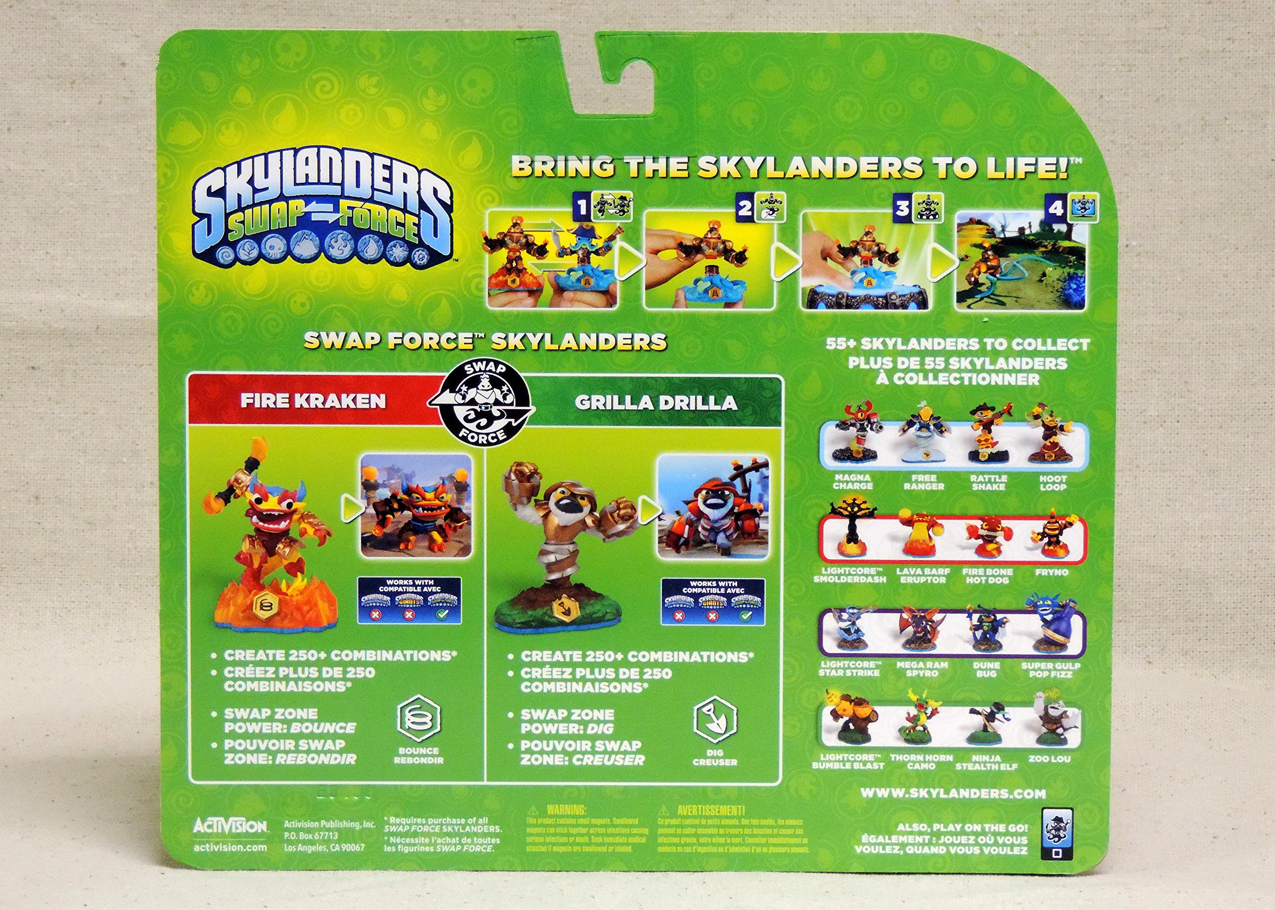 Skylanders Swap Force 2 Pack (Swap-Able) Fire Kraken & Grilla Drilla