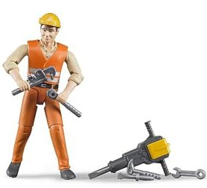 Bruder 60020 Construction Worker with Jackhammer and Tools