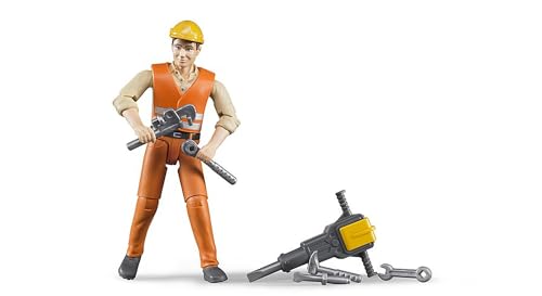 Bruder 60020 Construction Worker with Jackhammer and Tools