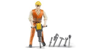 bruder 60020 construction worker with jackhammer and tools