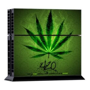 Vinyl Decal Skin Cover/Stickers Wrap for Ps4 Console+2 Controllers-Weeds