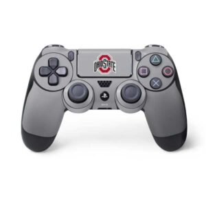 skinit decal gaming skin compatible with ps4 controller - officially licensed ohio state university buckeyes design