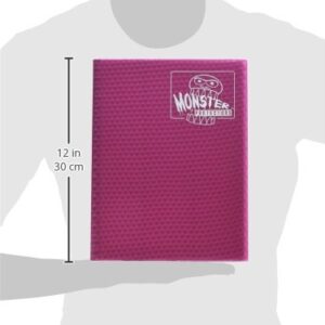 Monster 9 Pocket Trading Card Album- 20 Side Loading, Theft Deterrent, Padded Pages that Hold up to 360 cards - compatible with Yugioh, MTG, Magic The Gathering, Pokémon & Sport Cards - Holofoil Pink