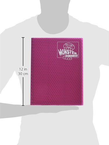 Monster 9 Pocket Trading Card Album- 20 Side Loading, Theft Deterrent, Padded Pages that Hold up to 360 cards - compatible with Yugioh, MTG, Magic The Gathering, Pokémon & Sport Cards - Holofoil Pink