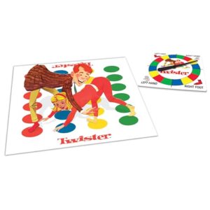 Classic Twister with Retro Design and Oversized Spinner by Winning Moves Games USA, Party Game for 2 or More Players, Indoor and Outdoor Fun for Kids Ages 6+