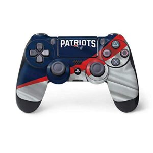 skinit decal gaming skin compatible with ps4 controller - officially licensed nfl new england patriots design