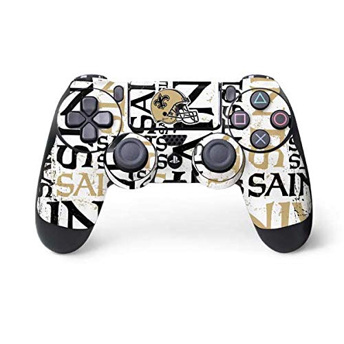 Skinit Decal Gaming Skin Compatible with PS4 Controller - Officially Licensed NFL New Orleans Saints - Blast Design