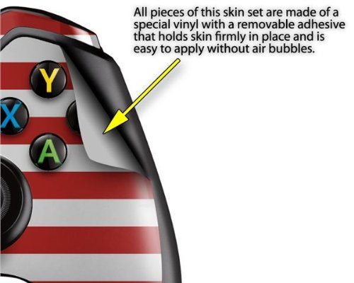 WraptorSkinz Decal Style Vinyl Skin Wrap compatible with XBOX One Original Wireless Controller USA American Flag 01 - (CONTROLLER NOT INCLUDED)