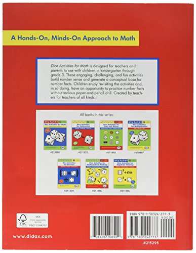 Didax Educational Resources 215295 Dice Activities for Math Book