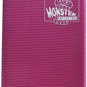 Monster 9 Pocket Trading Card Album- 20 Side Loading, Theft Deterrent, Padded Pages that Hold up to 360 cards - compatible with Yugioh, MTG, Magic The Gathering, Pokémon & Sport Cards - Holofoil Pink