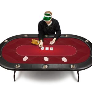 Brybelly Sublimation Poker Table Felt for Casino Quality Tables (Red)