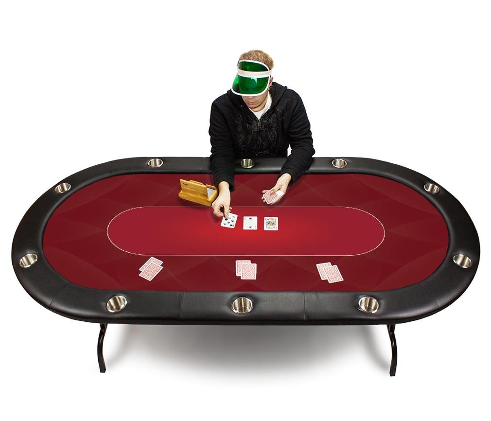 Brybelly Sublimation Poker Table Felt for Casino Quality Tables (Red)