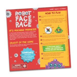 Educational Insights Robot Face Race, Fast Paced Color Recognition Matching Game, for 2-4 Players, Award-Winning Fun Family Board Game for Kids Ages 4+