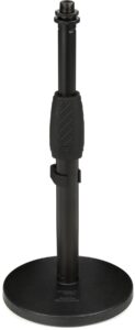 gator frameworks deluxe desktop microphone stand with adjustable height (gfw-mic-0601)