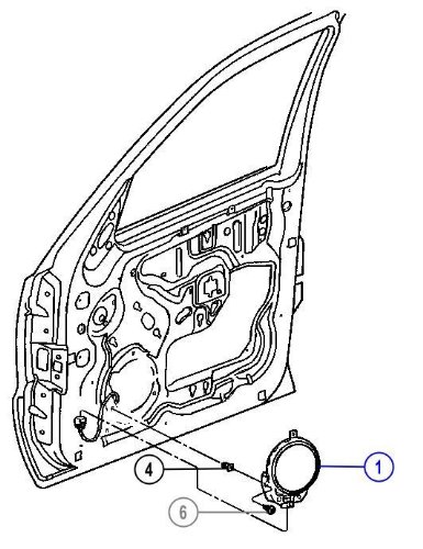 Jeep Liberty Limited KJ Infinity Sound System Speaker Front