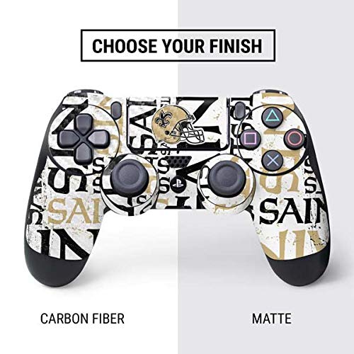 Skinit Decal Gaming Skin Compatible with PS4 Controller - Officially Licensed NFL New Orleans Saints - Blast Design