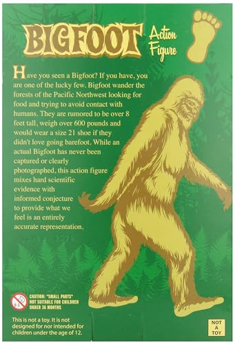 Archie Mcphee Bigfoot Action Figure Brown, Standard