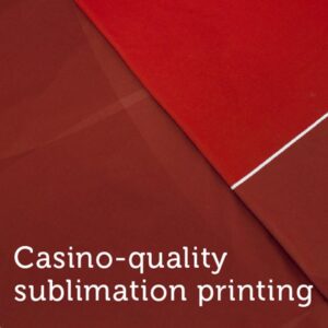 Brybelly Sublimation Poker Table Felt for Casino Quality Tables (Red)