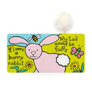 If I were a Rabbit: A Baby Touch and Feel Board Book by Jellycat, Tulip Pink Bunny | Children's Book | Baby Gift