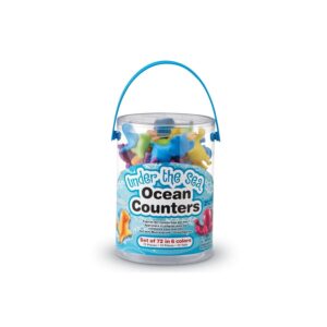 Learning Resources Under The Sea Ocean Counters - 72 Pieces, Ages 3+ Toddler Learning Toys, Counting Toys for Kids, Math Counters for Kids