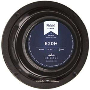 eminence patriot 620h 6" guitar speaker with hemp cone, 20 watts at 4 ohms ,black