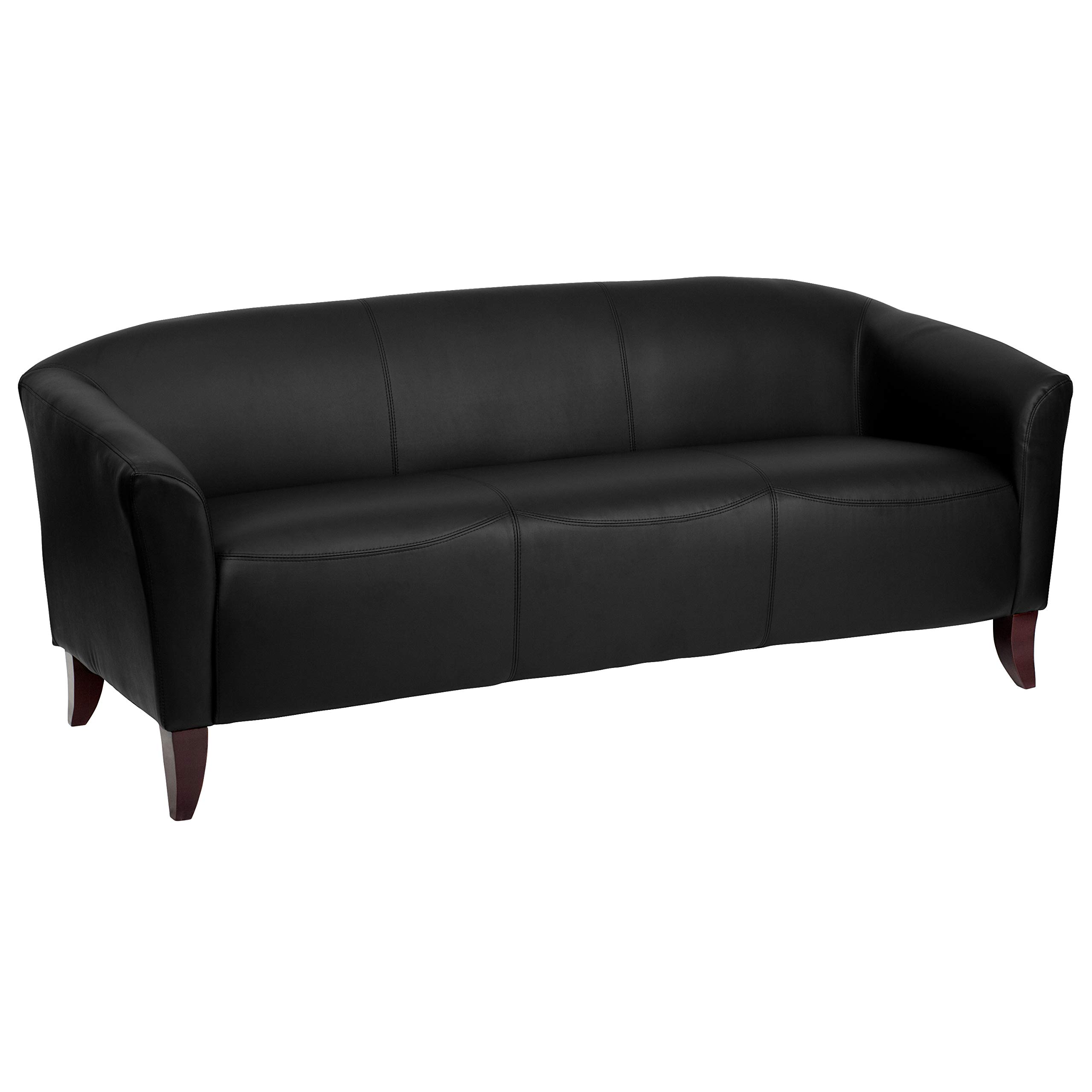 Flash Furniture HERCULES Imperial Series Reception Set in Black LeatherSoft