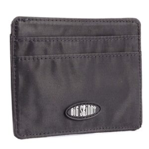 Big Skinny Open Sided Mini Skinny Card Slim Wallet, Holds Up to 9 Cards, Black