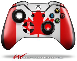 wraptorskinz decal style vinyl skin wrap compatible with xbox one original wireless controller canadian canada flag - (controller not included)