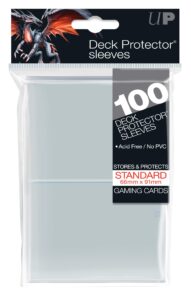 konami - ultra pro sleeves | standard card deck protectors | pack of 100 | clear