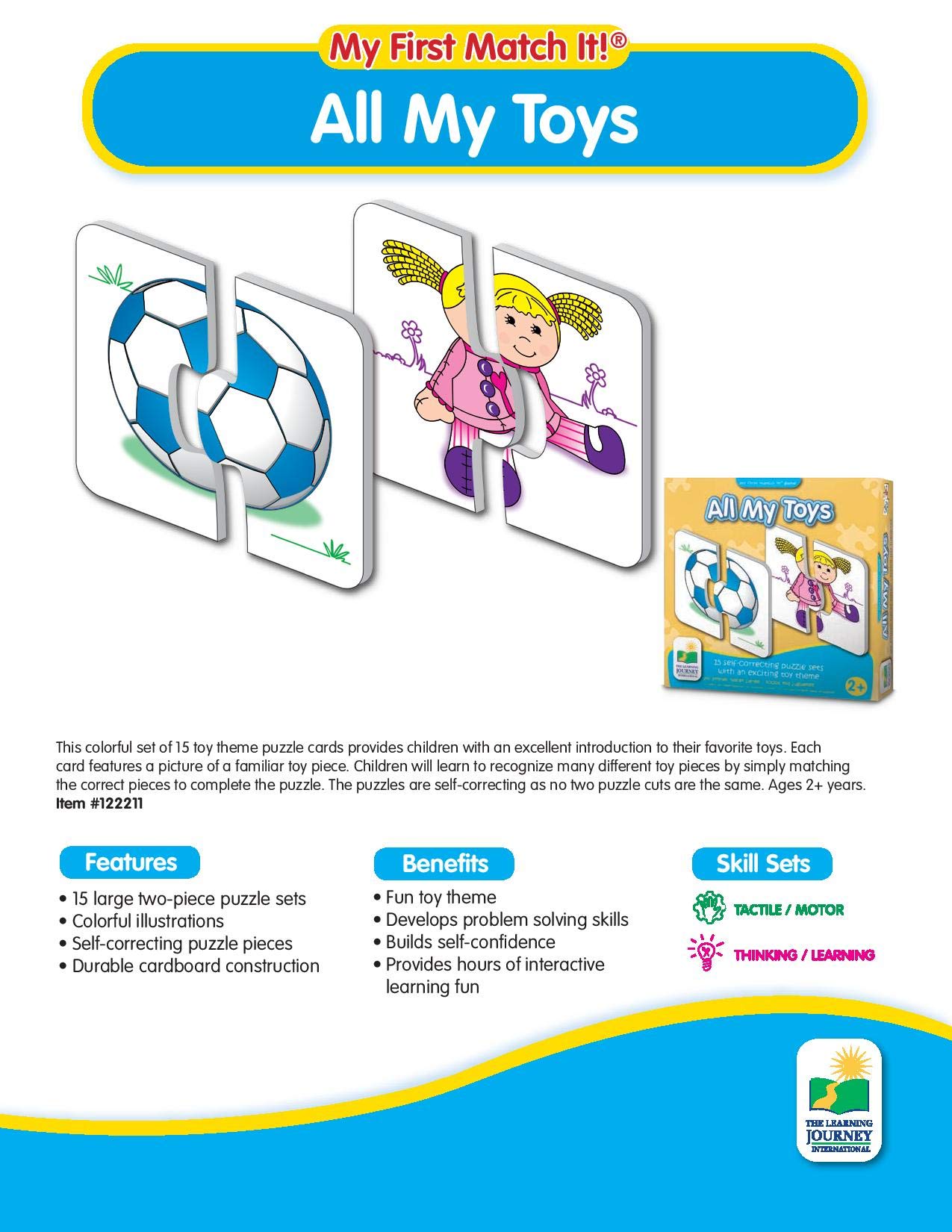 The Learning Journey: My First Match It - All My Toys - Self-Correcting Matching Puzzles for Toddlers and Preschoolers