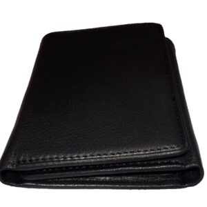 Osgoode Marley Cashmere RFID Blocking Mens Tri-Fold Leather Wallet (One Size, Black)