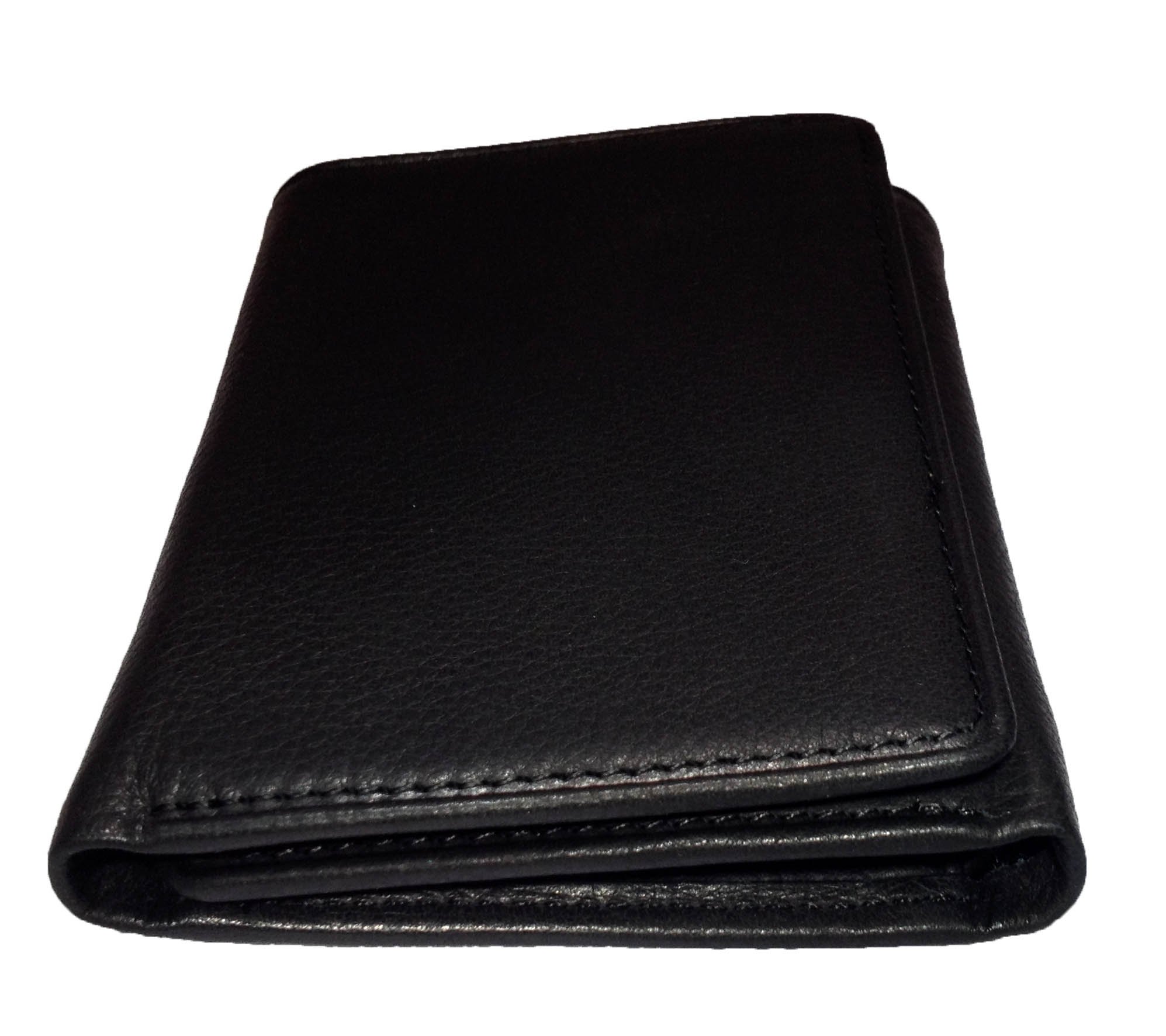 Osgoode Marley Cashmere RFID Blocking Mens Tri-Fold Leather Wallet (One Size, Black)