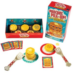 educational insights pancake pile-up, sequence relay board game for preschoolers, for 2-4 players, gift for kids ages 4+