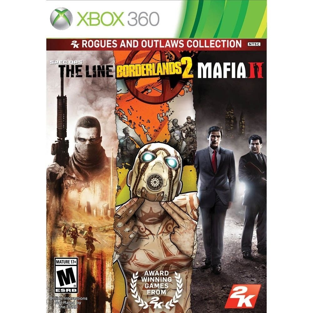 Rogues and Outlaws Collection Spec Ops: the Line, Borderlands 2, and Mafia II X Box 360 Pre-Owned