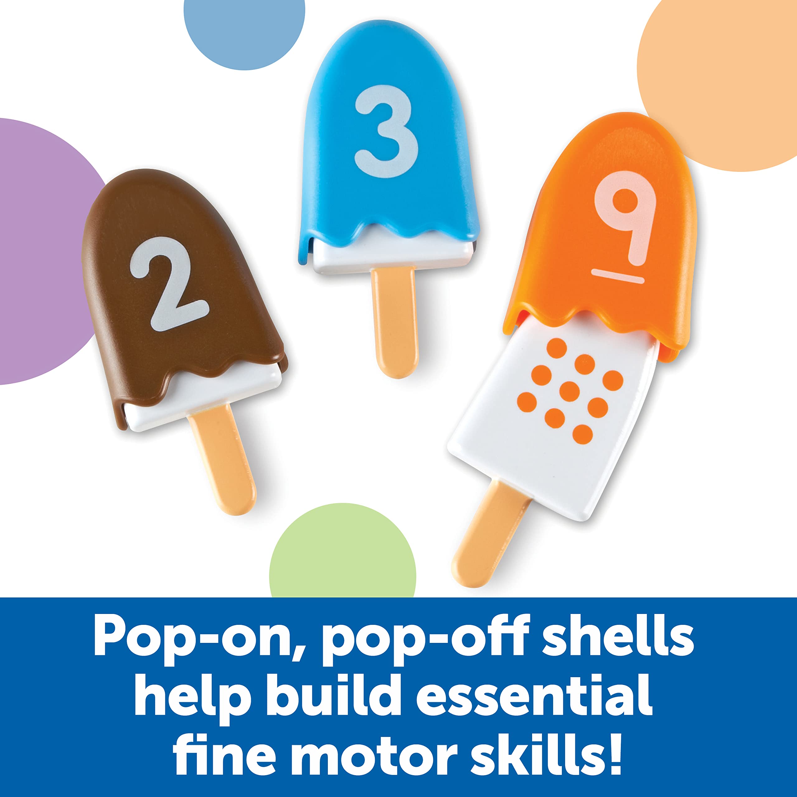 Learning Resources Smart Snacks Number Pops - 20 Pieces, Ages 2+,Toddler Number Learning Toys, Preschool Math Games, Fine Motor Toys, Numbers for Kids