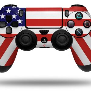 WraptorSkinz Skin Compatible with Sony PS4 Dualshock Controller PlayStation 4 Original Slim and Pro USA American Flag 01 (Controller NOT Included)