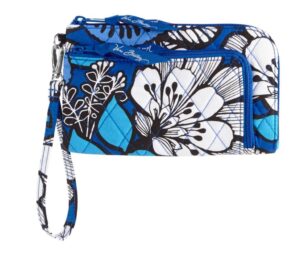 vera bradley zip zip wristlet in blue bayou