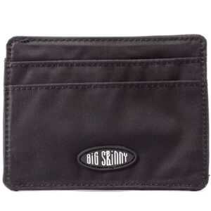 Big Skinny Open Sided Mini Skinny Card Slim Wallet, Holds Up to 9 Cards, Black