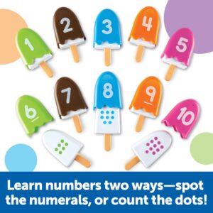 Learning Resources Smart Snacks Number Pops - 20 Pieces, Ages 2+,Toddler Number Learning Toys, Preschool Math Games, Fine Motor Toys, Numbers for Kids