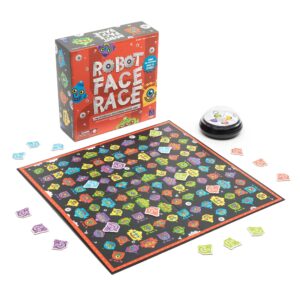 educational insights robot face race, fast paced color recognition matching game, for 2-4 players, award-winning fun family board game for kids ages 4+