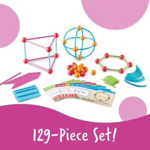 Learning Resources Dive into Shapes! A Sea and Build Geometry Set, 129 Pieces, Ages 6+, Geometry for Kids, Develops Shape Recognition, Back to School Games,3D Shapes for Kids