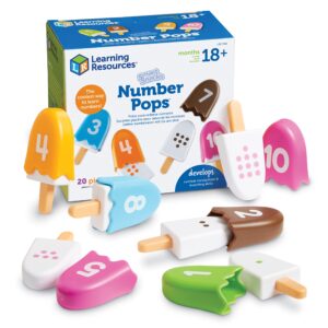 learning resources smart snacks number pops - 20 pieces, ages 2+,toddler number learning toys, preschool math games, fine motor toys, numbers for kids