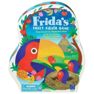 educational insights frida's fruit fiesta alphabet game, letter recognition & fine motor skills board game for preschoolers & toddlers, up to 3 players, fun family game for kids ages 4+