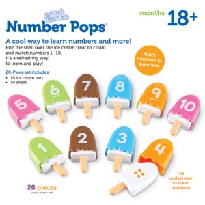 Learning Resources Smart Snacks Number Pops - 20 Pieces, Ages 2+,Toddler Number Learning Toys, Preschool Math Games, Fine Motor Toys, Numbers for Kids