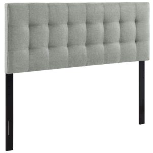 Modway AMZ-5041 Lily Tufted Linen Fabric Upholstered Queen Headboard in Gray