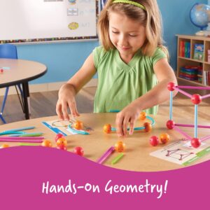 Learning Resources Dive into Shapes! A Sea and Build Geometry Set, 129 Pieces, Ages 6+, Geometry for Kids, Develops Shape Recognition, Back to School Games,3D Shapes for Kids