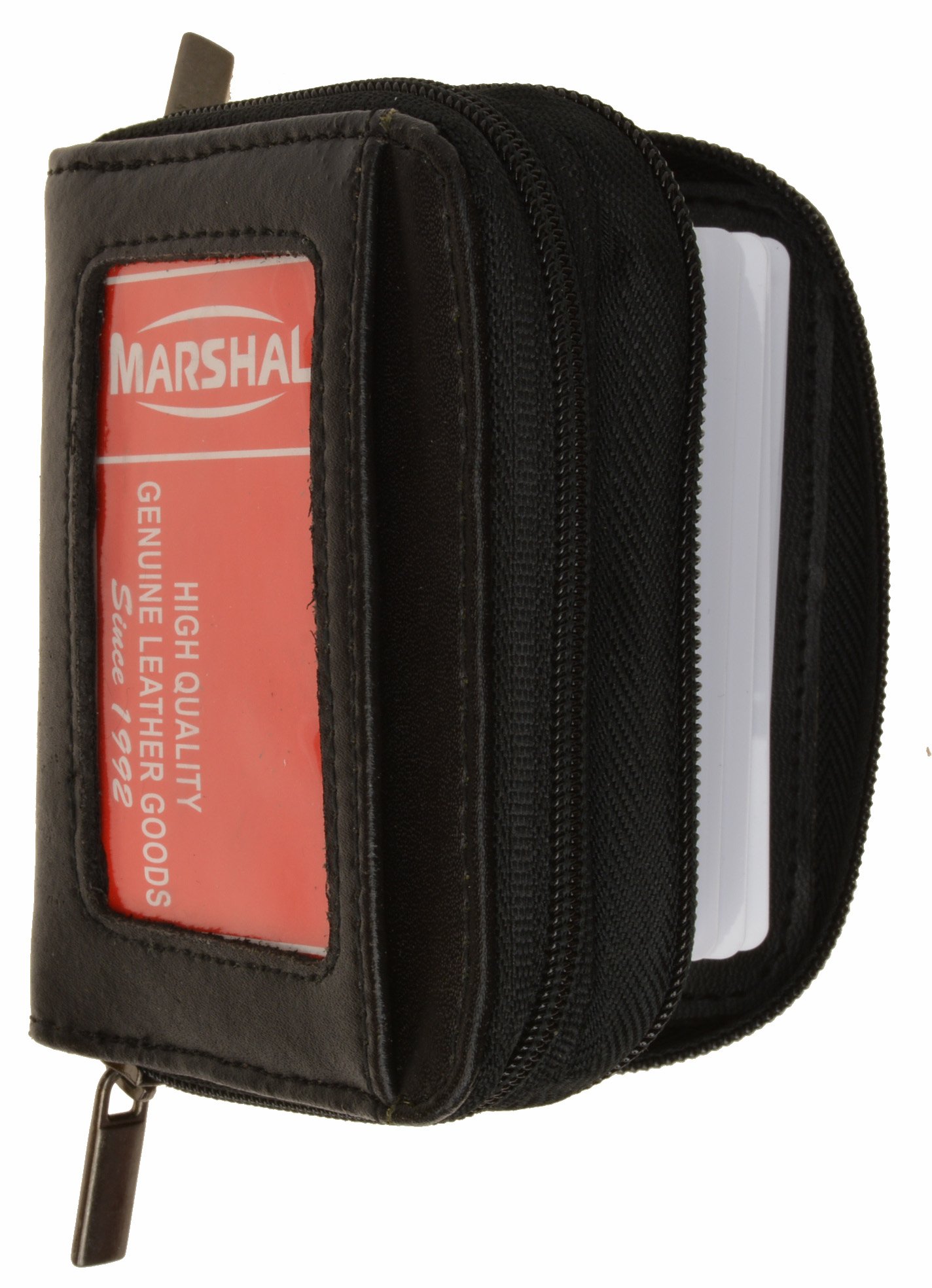 MARSHAL Genuine Lambskin Leather Accordion Wallet